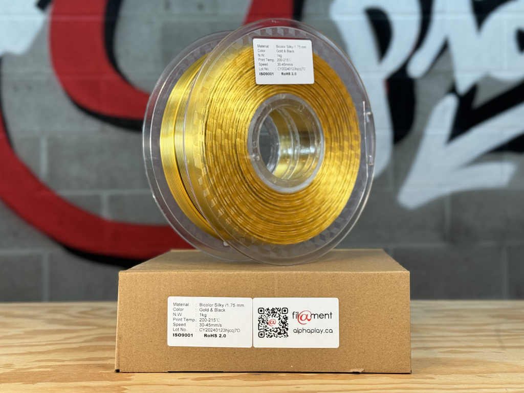 Filament PLA Silk Bicolor Gold/Black 1kg – alpha@play