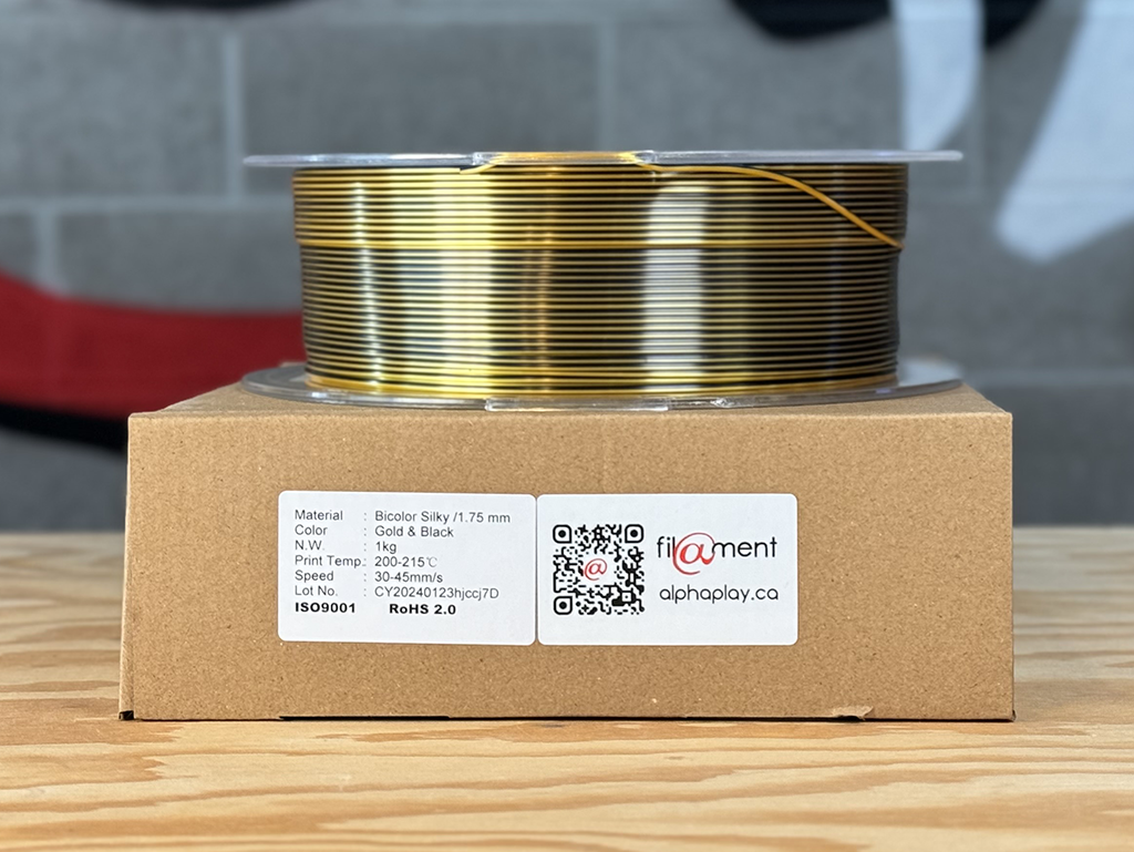 Filament PLA Silk Bicolor Gold/Black 1kg – alpha@play