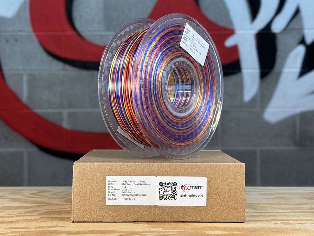 Filament PLA Silk Rainbow Candy Gold/Red/Blue 1kg – alpha@play