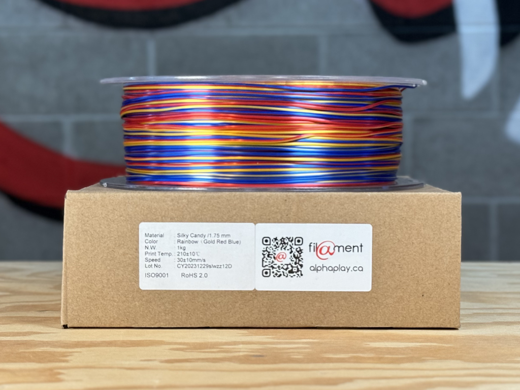 Filament PLA Silk Rainbow Candy Gold/Red/Blue 1kg – alpha@play